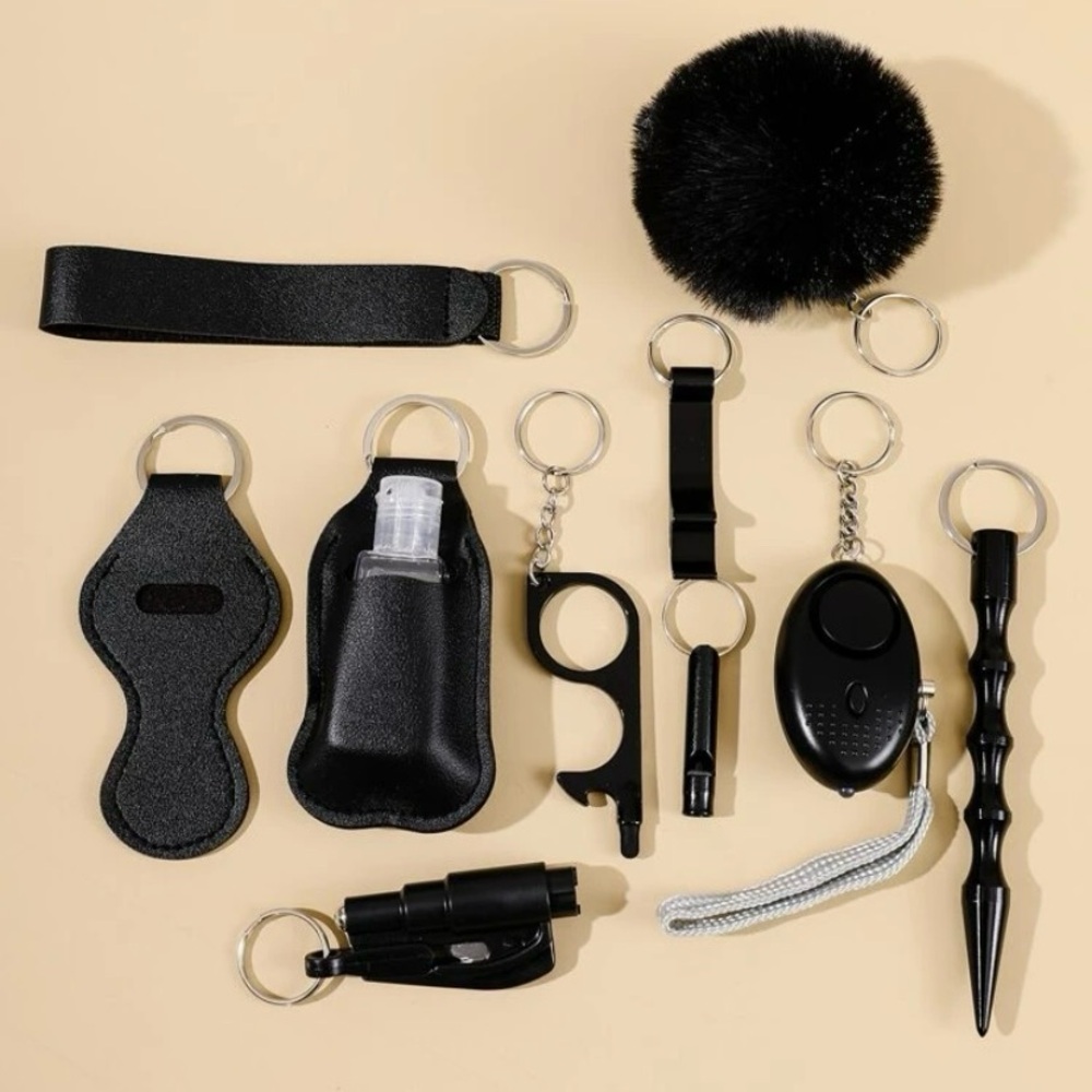 10 Piece Safety Keychain Set - Gem